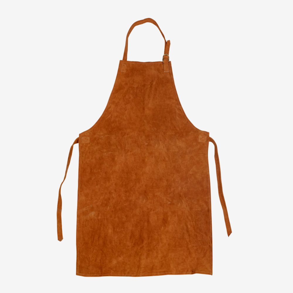 Suede Leather Apron – Protective Fire Chef Apron for Outdoor Cooking
